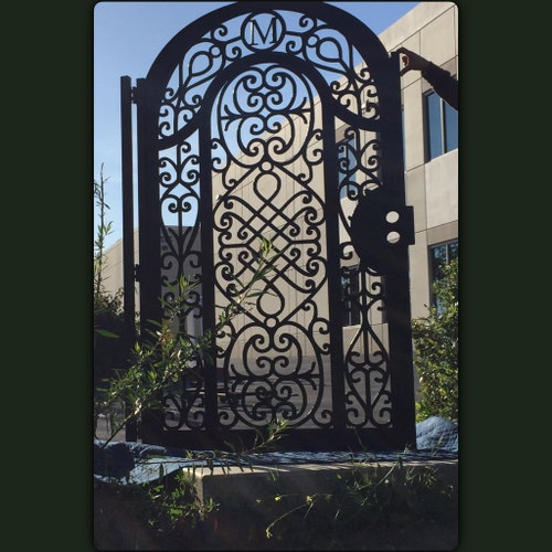 Modern Metal Gate Custom Art Pedestrian Walk Thru Entry Iron - Etsy