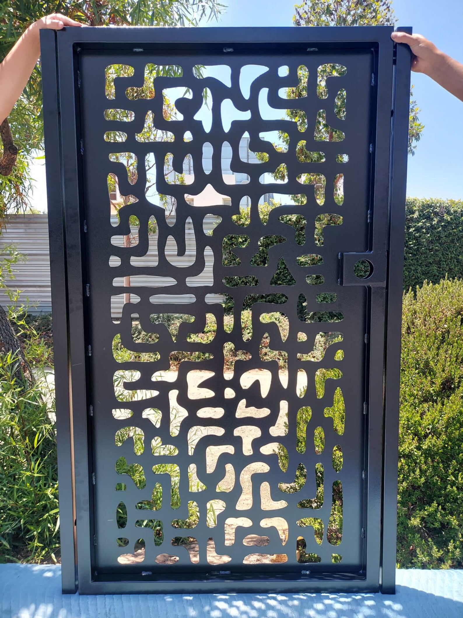 Contemporary Modern Glyph Metal Gate Modern Metal Gate - Etsy
