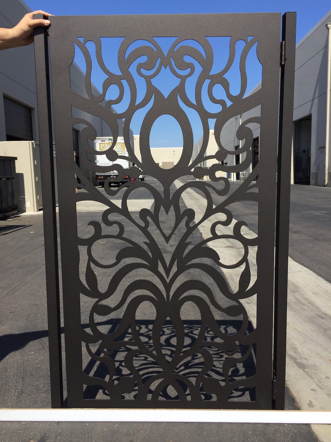 Contemporary Modern Metal Gate, Modern Metal Gate, Custom Size Art ...