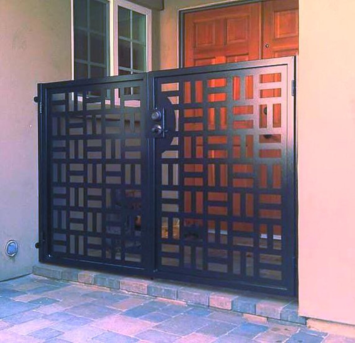 Contemporary Dual Metal Gate, Modern Metal Gate, Custom Size Art ...