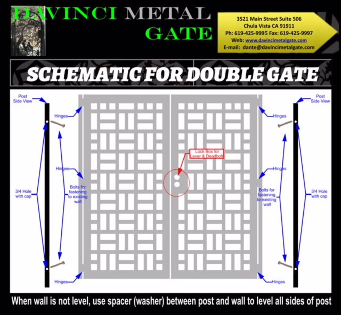 Contemporary Dual Entry Metal Gate Ornamental Iron Garden - Etsy