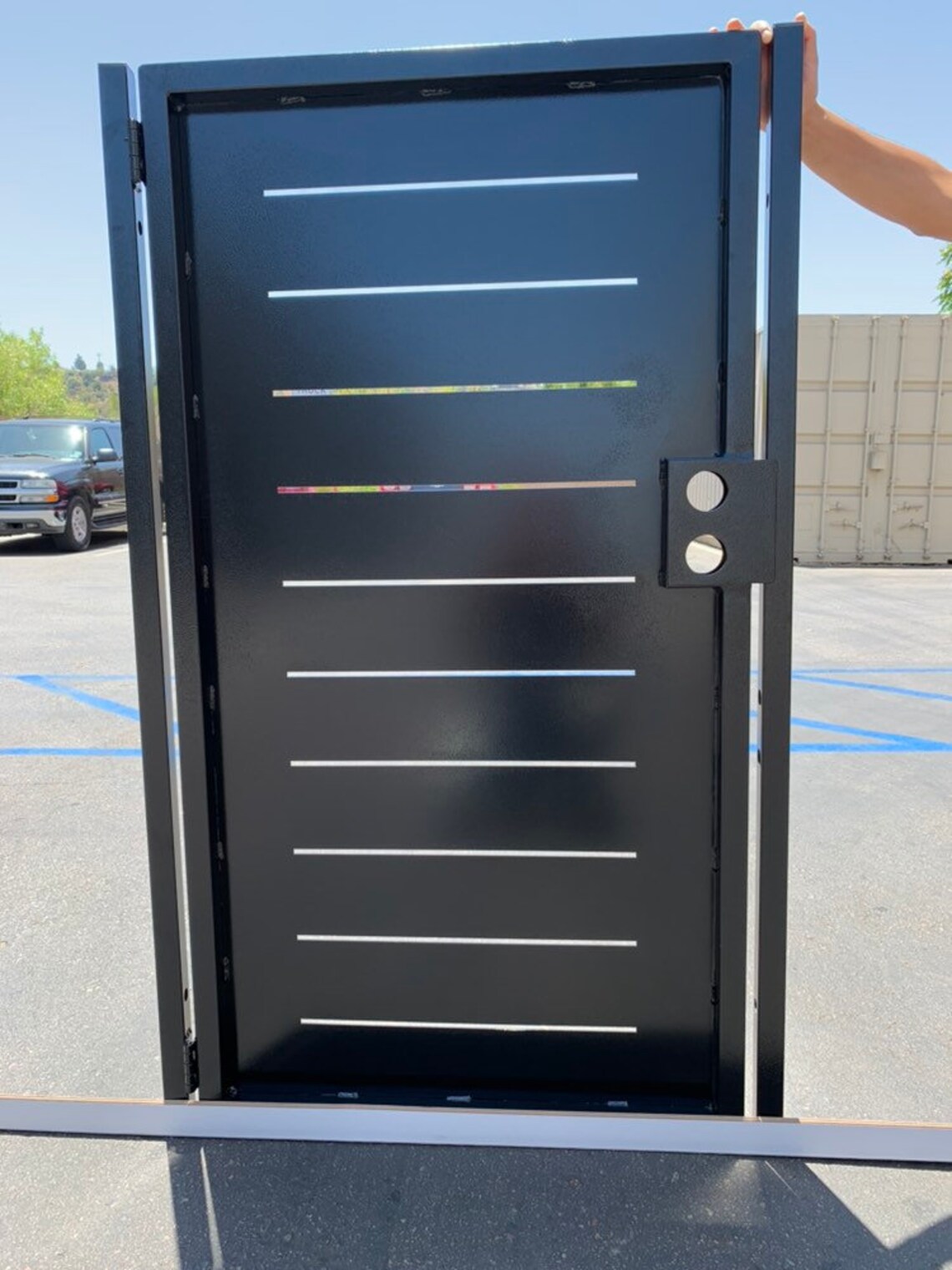 Privacy Metal Gate Modern Metal Gate Custom Art Pedestrian - Etsy