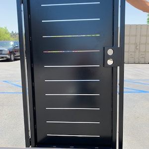 Privacy Metal Gate, Modern Metal Gate, Custom Art Pedestrian Walk Thru ...