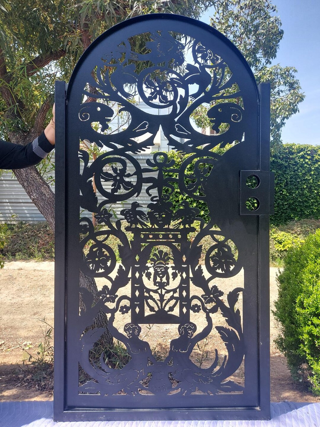 Contemporary Modern Metal Gate, Modern Metal Gate, Custom Size Art ...