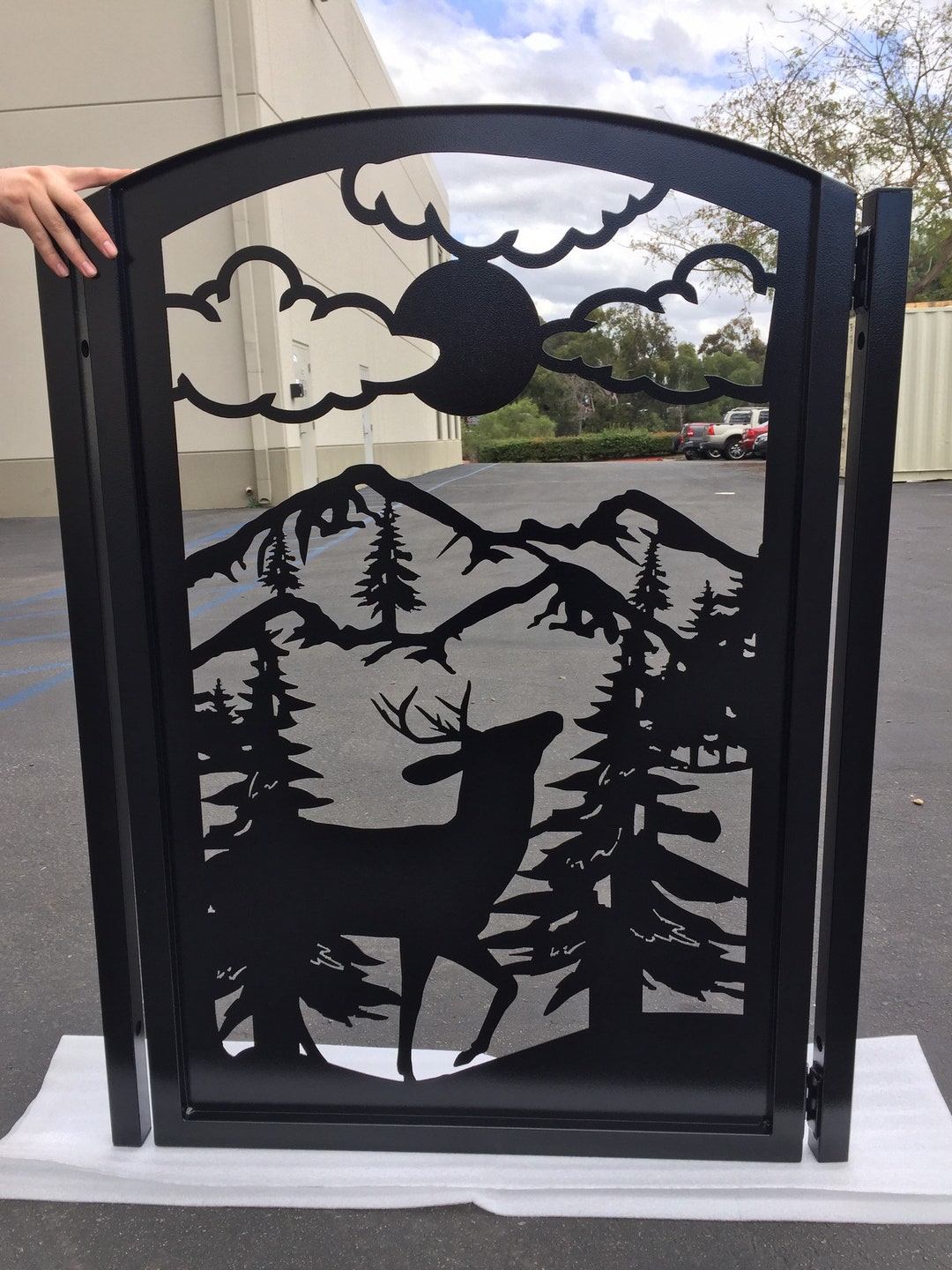 Privacy Gate for Side Courtyard | Steel Gate | Pedestrian Iron Gate ...