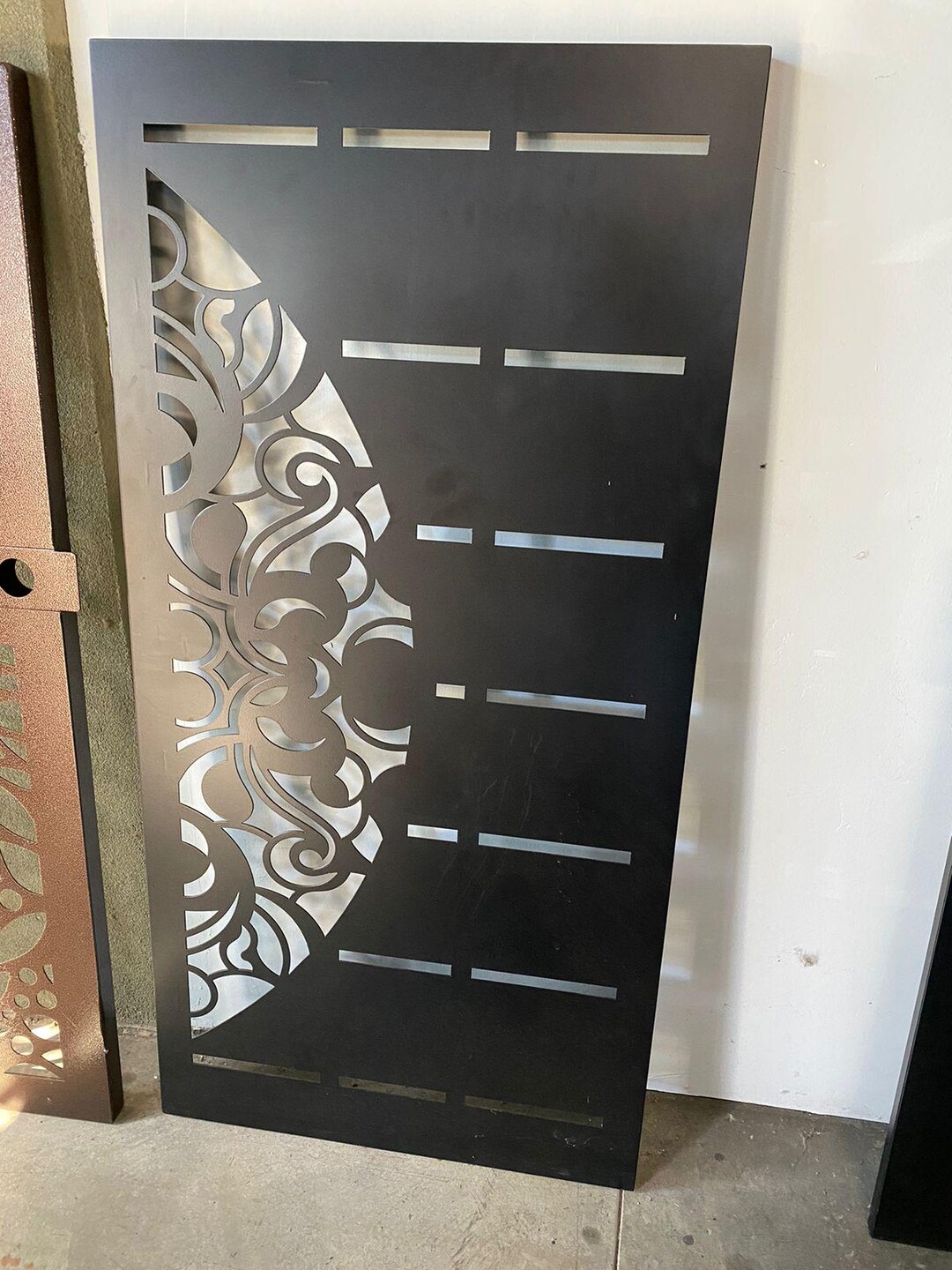 Contemporary Modern Metal Gate, Modern Metal Gate, Custom Size Art ...