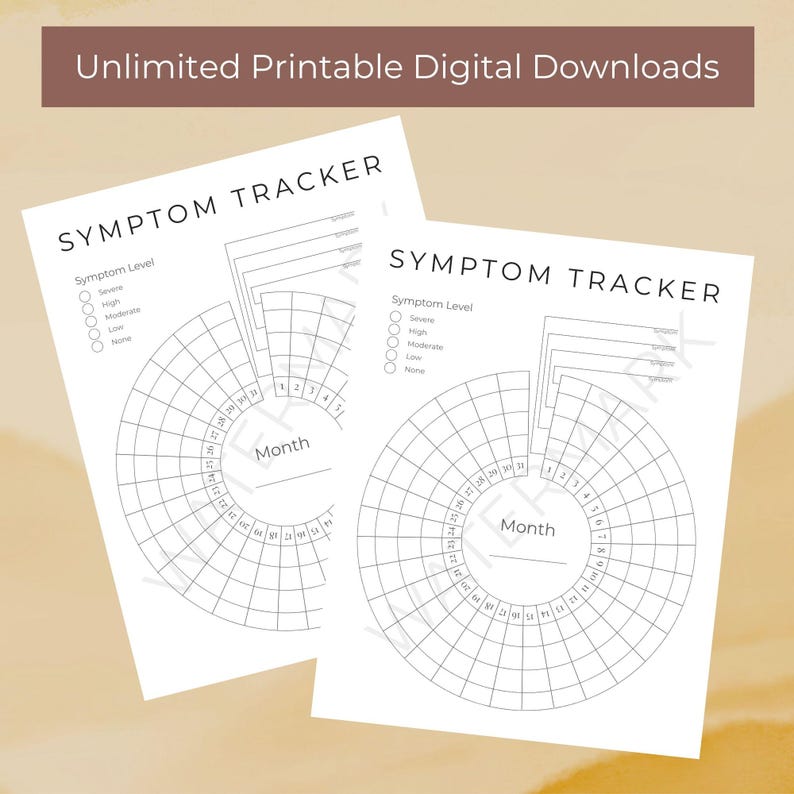 Symptom Chart Printable Chronic Illness Symptom Tracker | Chronic ...