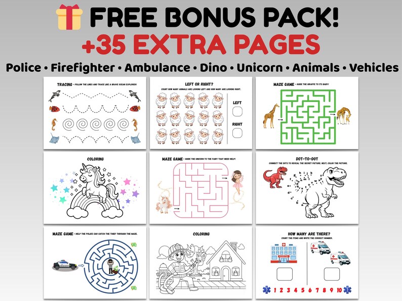 Vehicles Printable Worksheets for Kids | Truck Activity Book PDF ...