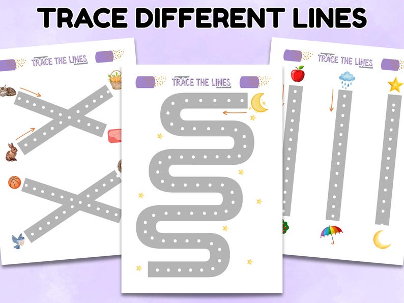 Lines and Shapes Tracing Workbook for Kids Ages 3–5 | Pre Writing ...