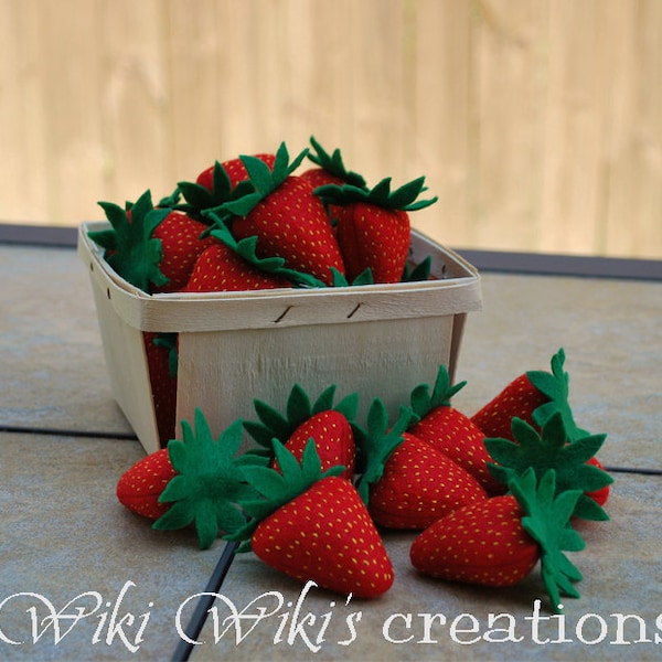 Felt Strawberry - Etsy