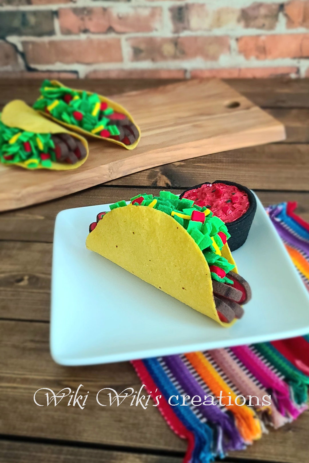 Felt Food Hard Taco, Felt Taco, Mexican Food, Tex-mex, Fake Food - Etsy