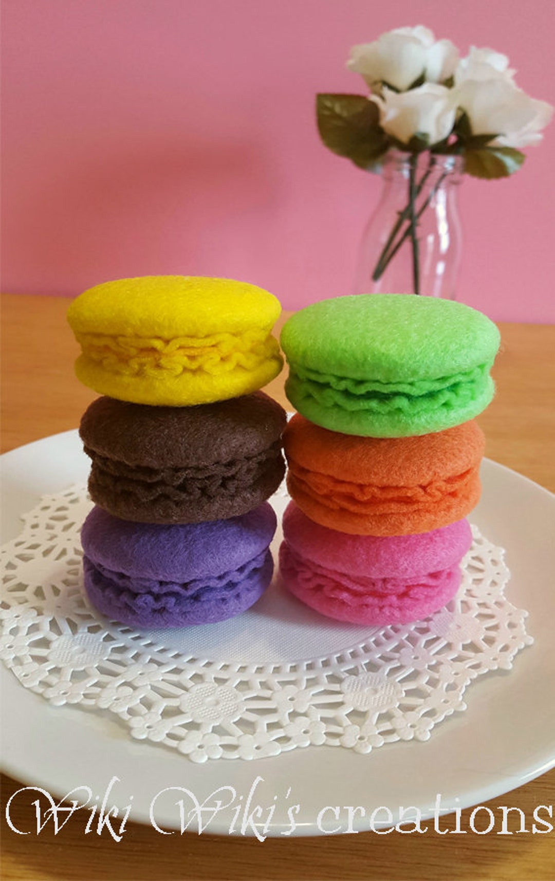 Felt Food Macarons 6 Pack Felt Cookies Macarons Felt - Etsy