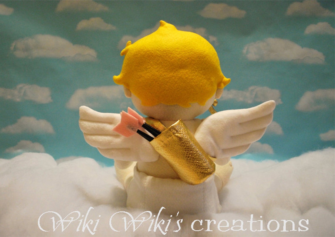 Handmade Felt Cupid Plush Doll, Valentines Decoration - Etsy