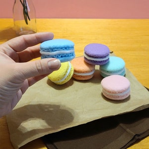 Felt Food Macarons- (6) Pack, Felt Cookies, Macarons, Felt Macaroons ...