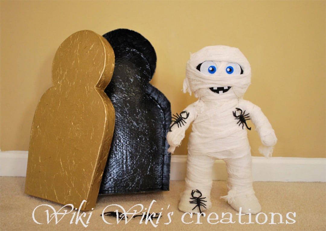 Plush Mummy Doll, Felt Doll, Handmade Doll, Fabric Doll, Halloween ...