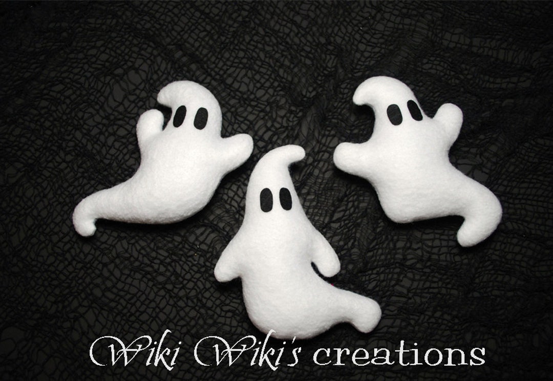 Small Plush Felt Ghosts Pack of Three, Felt Ghosts, Ghosts, Halloween ...