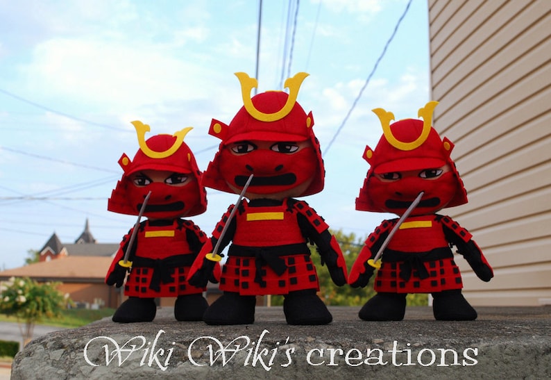 ONE Small Felt Plush Samurai Doll Samurai Japanese Doll | Etsy