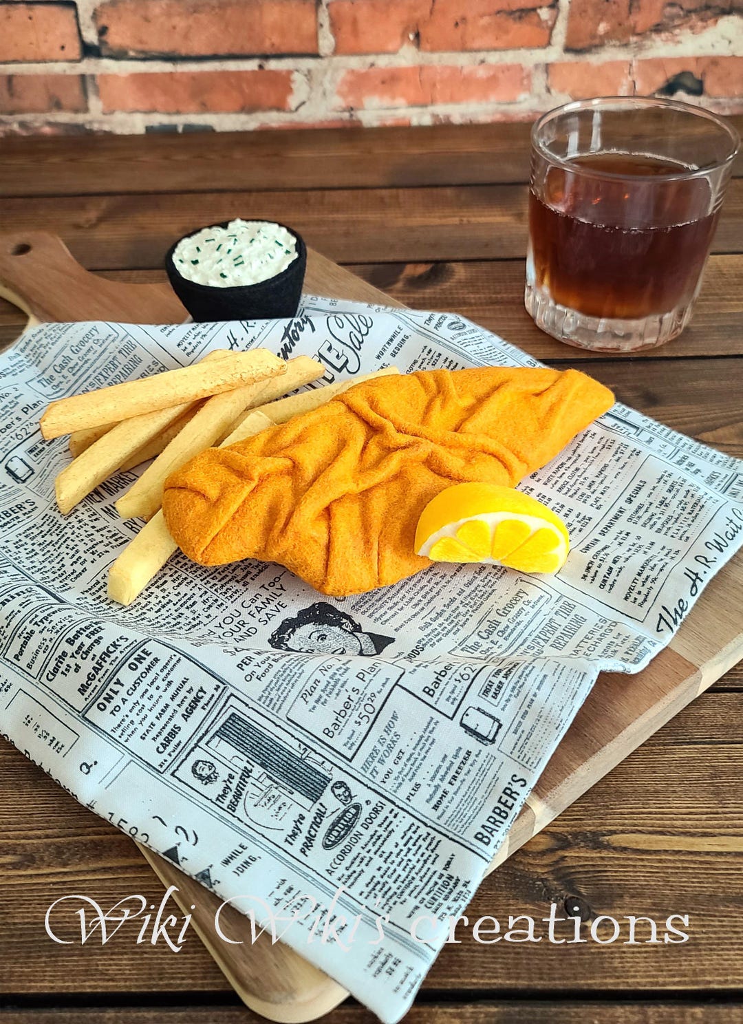Felt Food Fish and Chips, Pretend Play British Food - Etsy