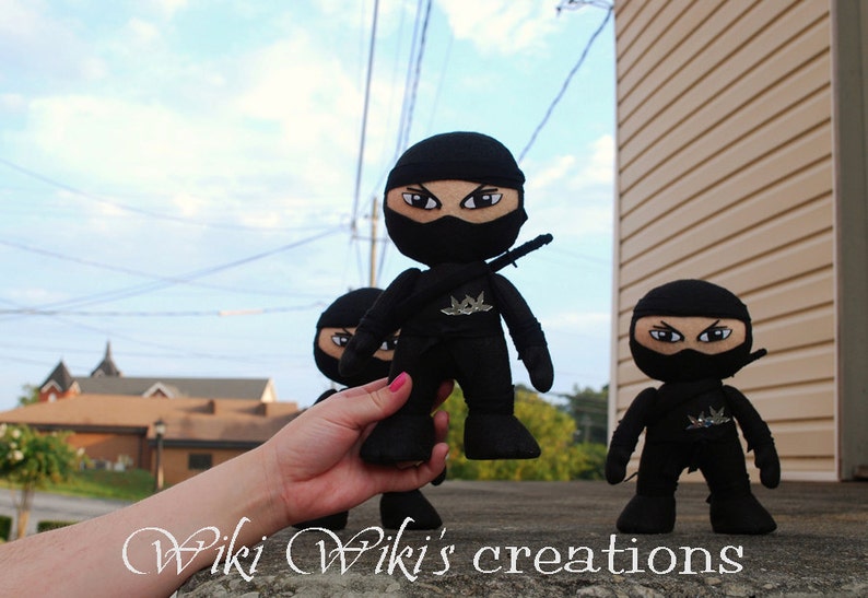 ONE Small Felt Plush Ninja Doll Felt Ninja Felt Doll Fabric - Etsy