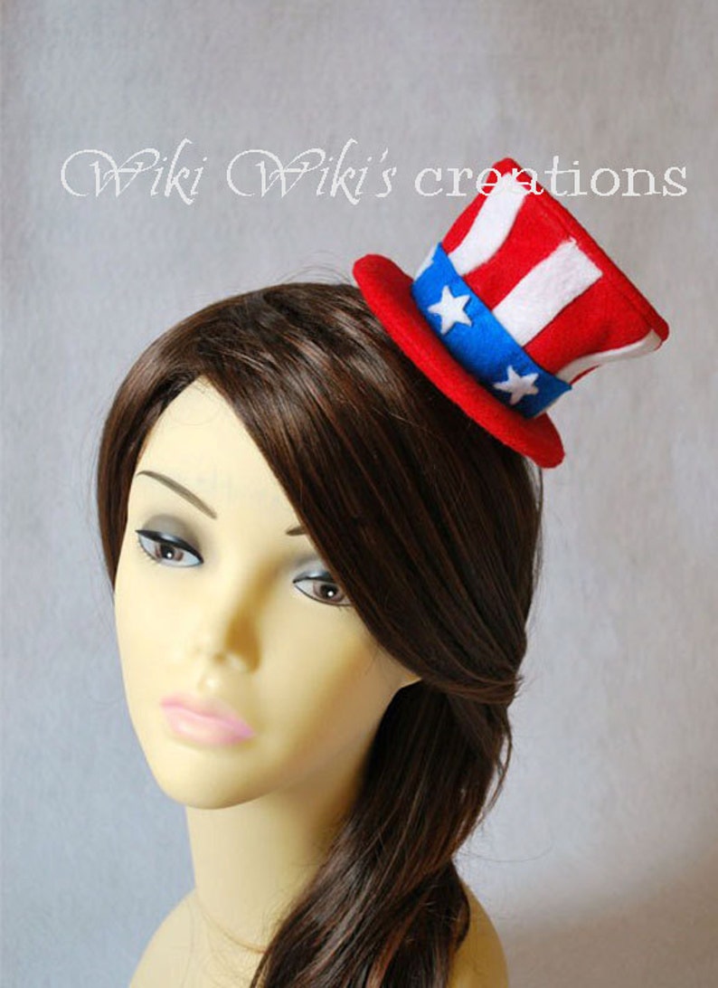 Patriotic Hat Hair Clip Uncle Sam Hat Patriotic Hat July 4 - Etsy