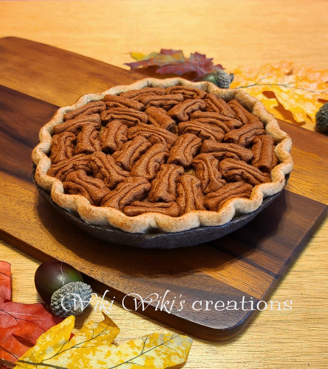 Felt Food Whole Pecan Pie, Felt Pie, Fake Food, Food Prop, Pretend Play ...