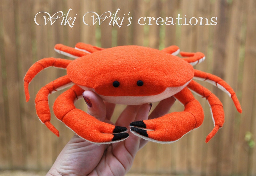 Felt Food Crab Felt Crab Fake Food Play Food Crab Felt - Etsy