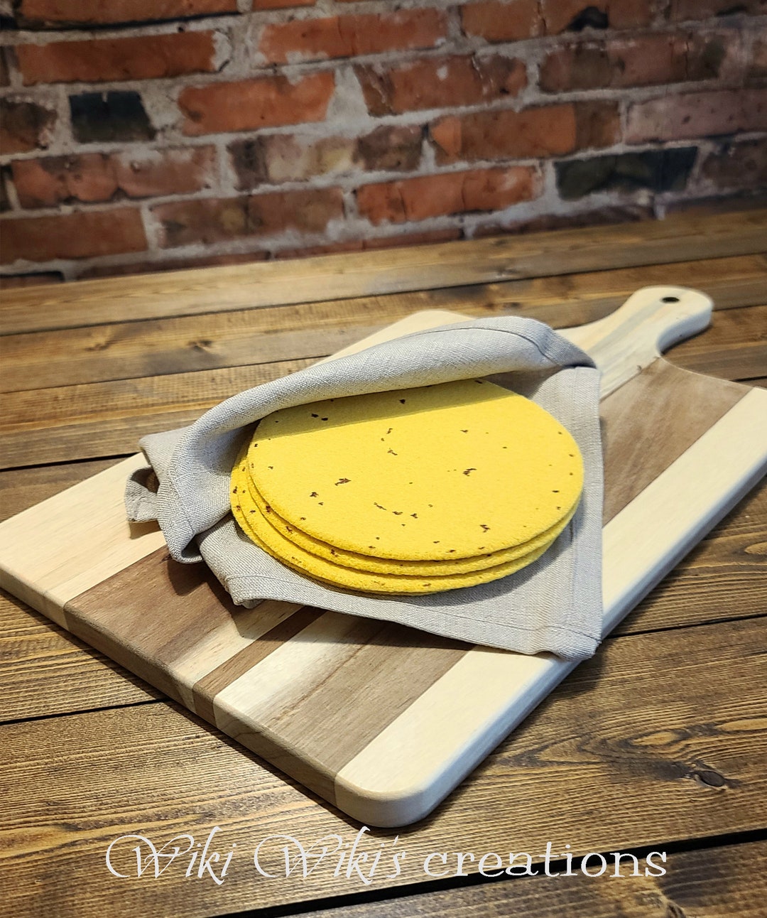 Felt Food Corn Tortillas- 4 Pack, Felt Food, Fake Food, Tortillas ...