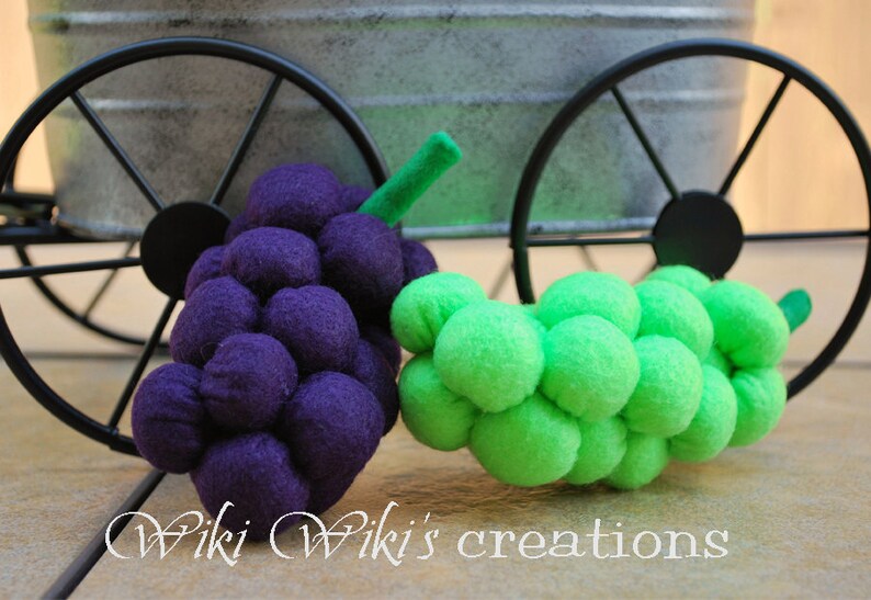 Felt Food Grapes, Pretend Play Fruit - Etsy
