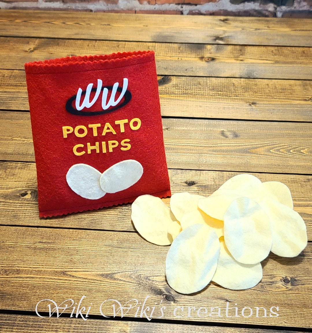 Felt Food Potato Chips Bag, Felt Potato Chips, Felt Food, Fake Food ...