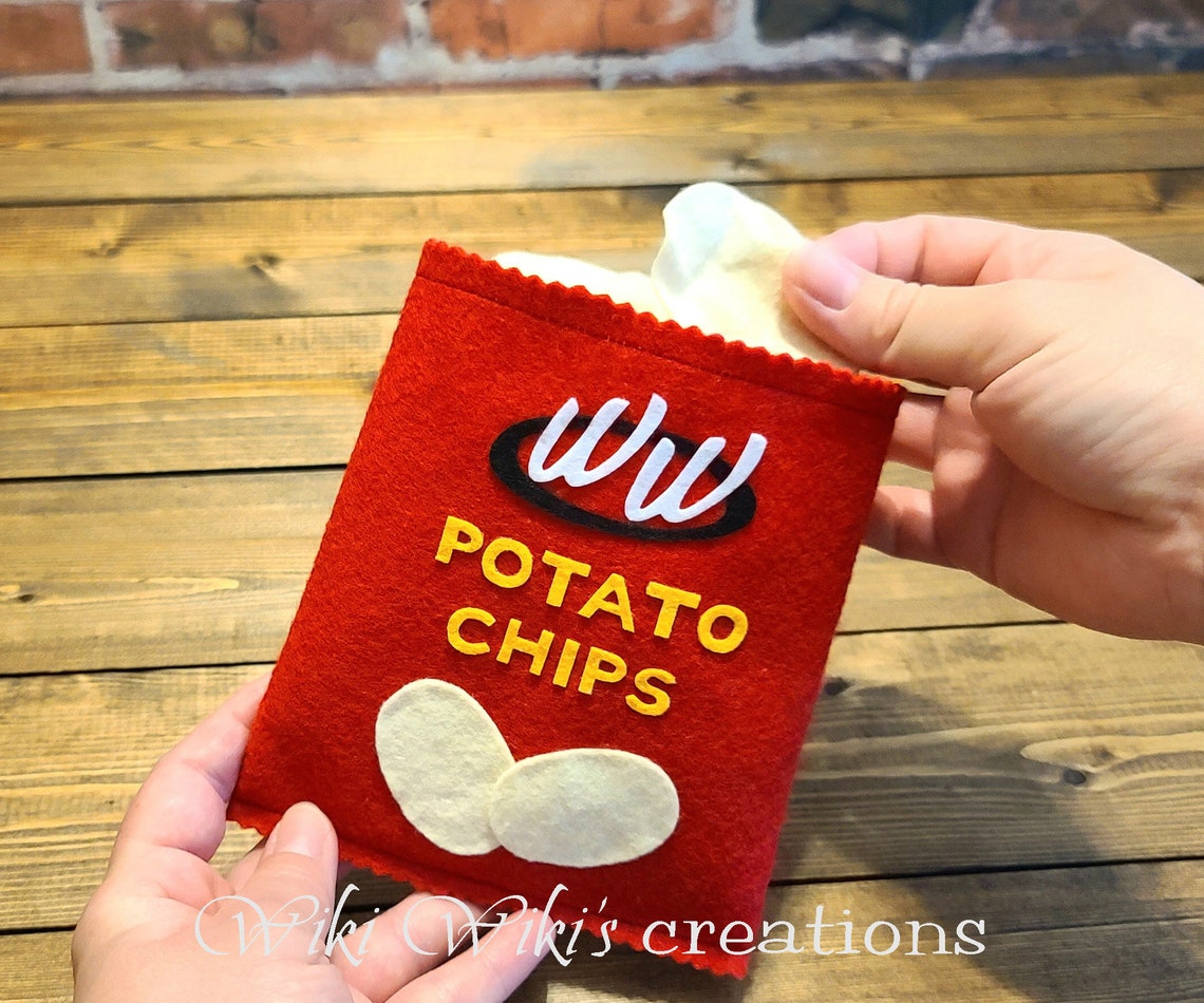 Felt Potato Chips Bag, Pretend Play Food, Eco-friendly Felt - Etsy