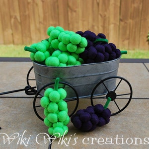 Felt Food Grapes, Pretend Play Fruit - Etsy