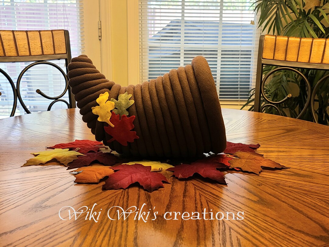 Felt Cornucopia Basket, Fall Centerpiece, Thanksgiving Centerpiece - Etsy