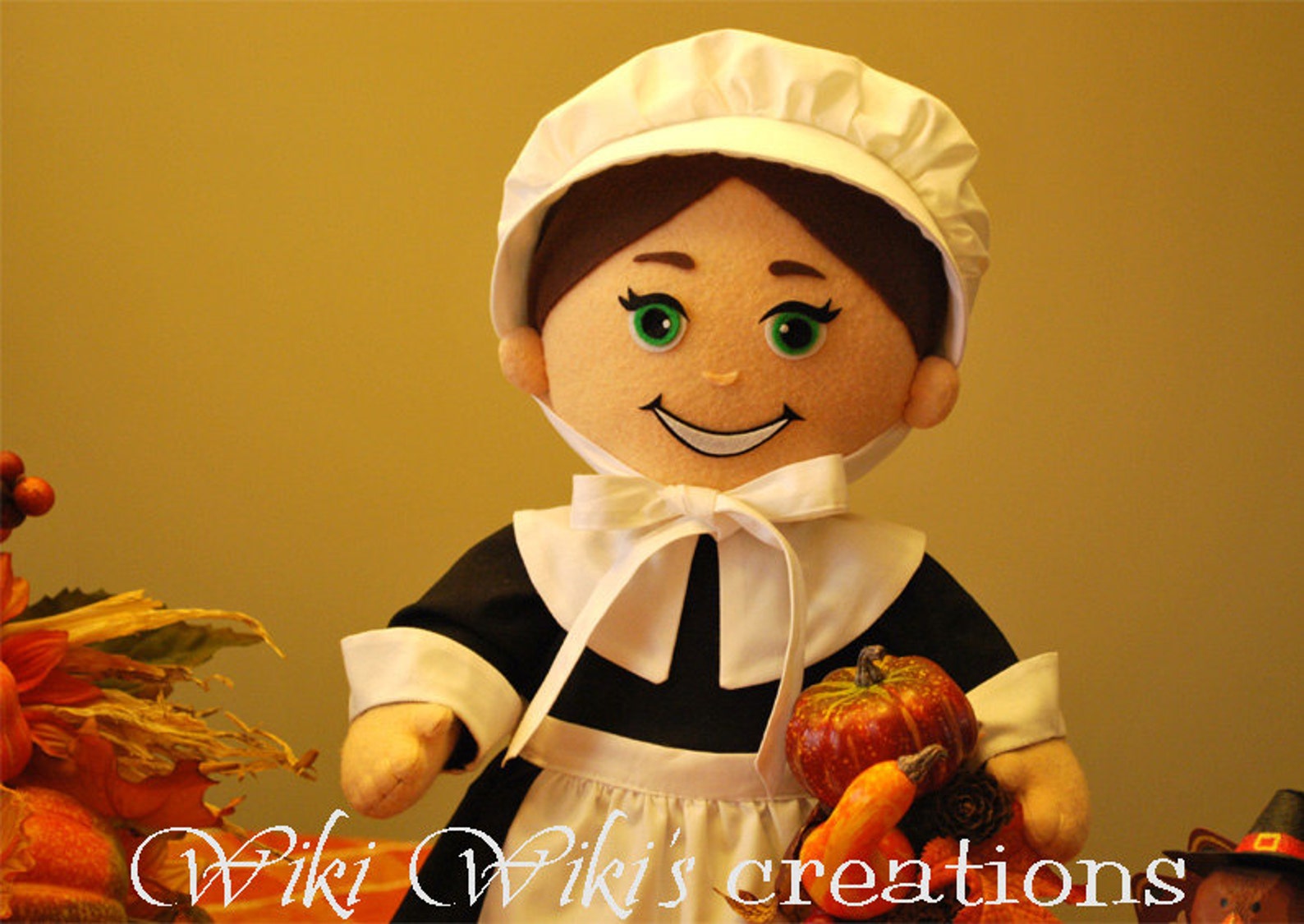 Plush Pilgrim Girl Doll Pilgrim Felt Pilgrim Felt Doll - Etsy