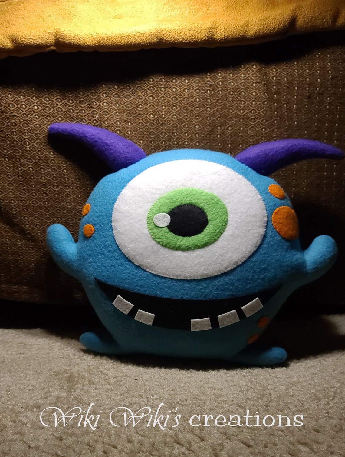 Cute Fleece Monster Plush, Handmade Halloween Mascot - Etsy