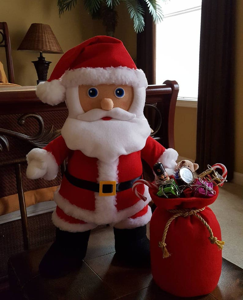 Plush Santa Claus Doll Santa Claus Felt Santa Felt Doll - Etsy