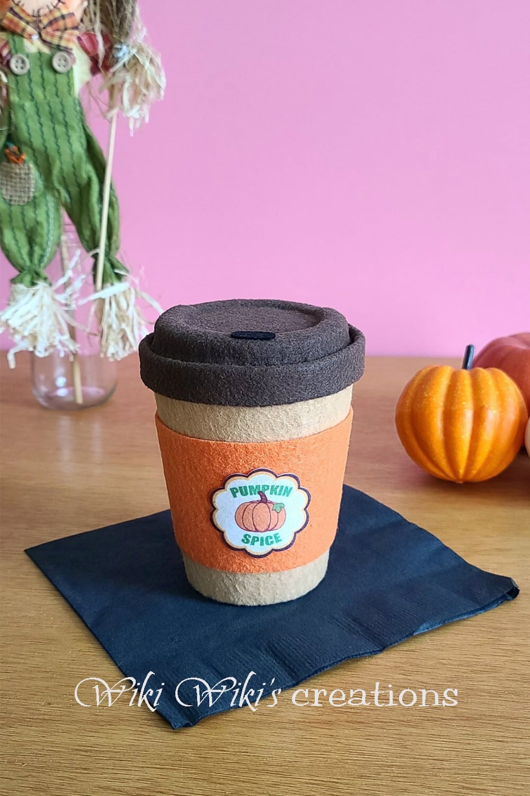 Felt Pumpkin Spice Latte, Latte Cup, Pretend Coffee Cup, Felt Coffee ...
