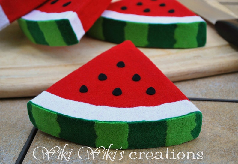 Felt Food Watermelon Slice felt watermelon felt fruit felt | Etsy