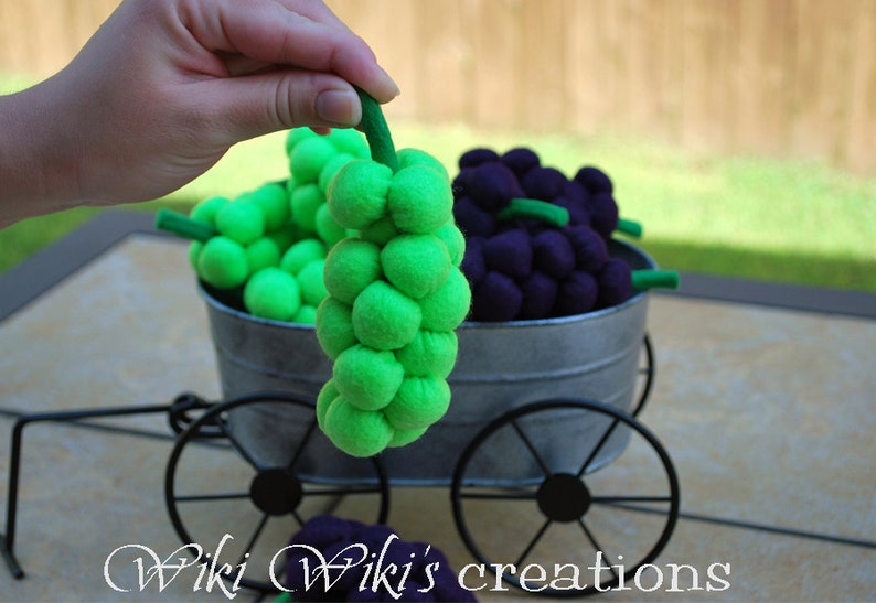 Felt Food Grapes, Pretend Play Fruit - Etsy