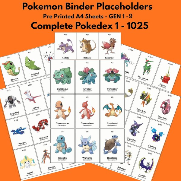 Printable Pokedex - Etsy