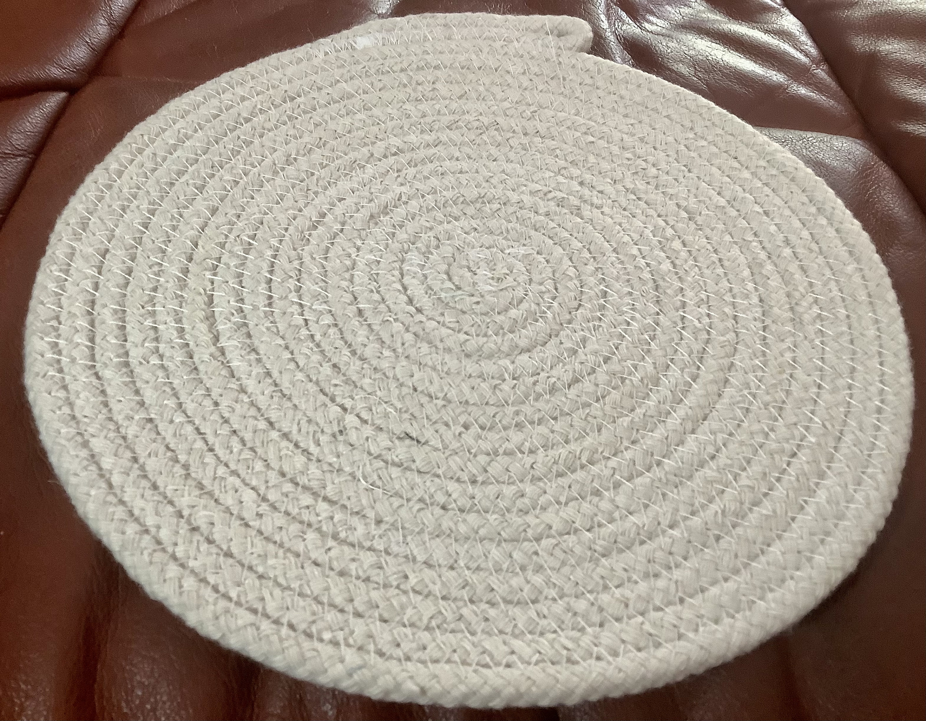 Natural Coiled Rope Round Mat, Wallhanging or Trivet 7 Diameter Rope ...