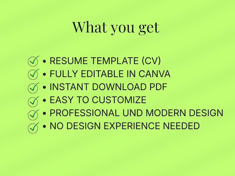 Modern Resume Template Canva, Editable CV Template, Professional Resume ...