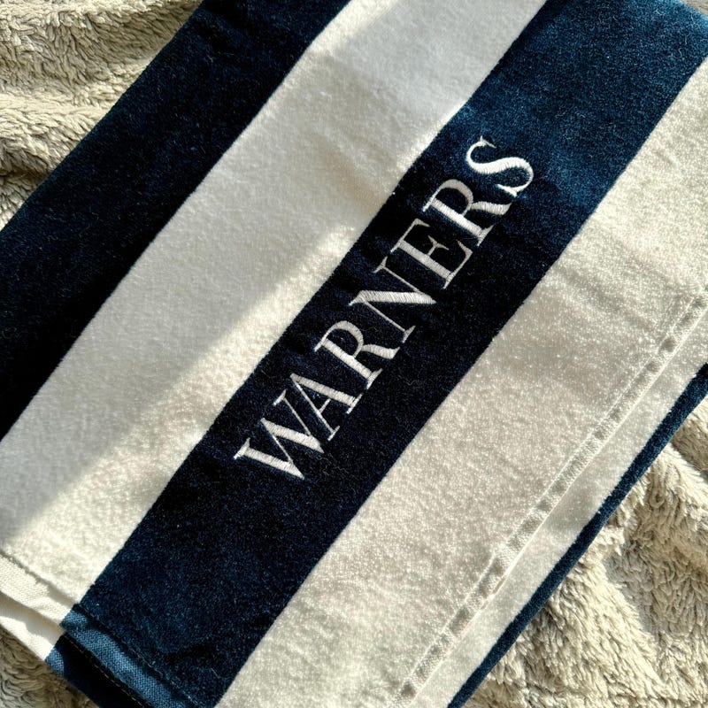 Navy Cabana Towel - Etsy