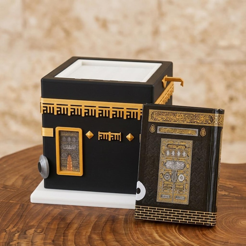 Kaaba Model & Pocket Quran Gift Set, Hajj Umrah Souvenir, Islamic ...