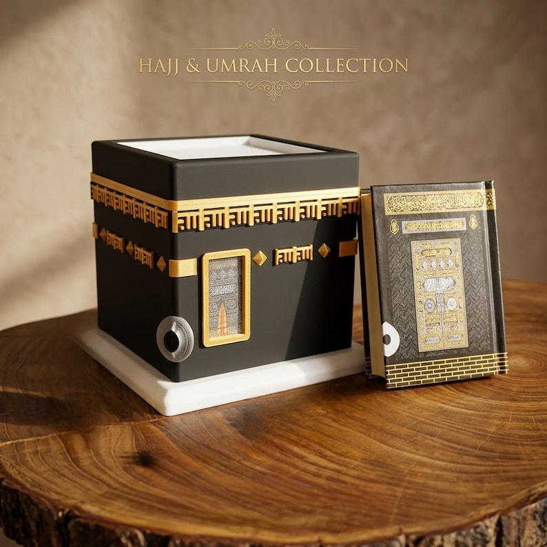 Kaaba Model & Pocket Quran Gift Set, Hajj Umrah Souvenir, Islamic ...