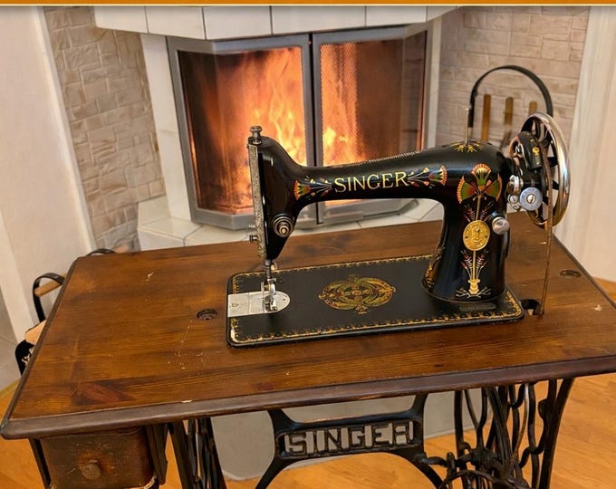 Antique Singer 66K Treadle Sewing Machine 1923 – Lotus Decals – Vintage ...