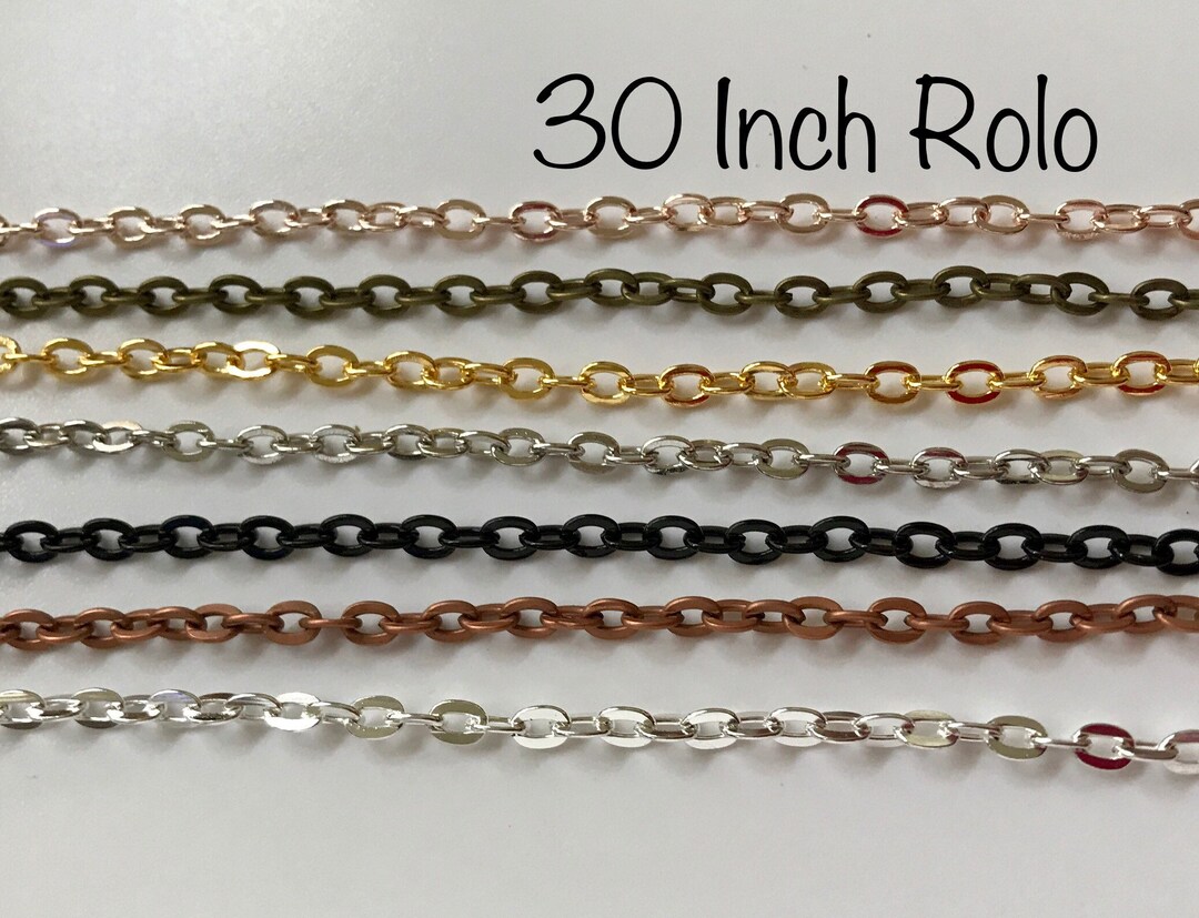 6 Necklaces 30 Inch Rolo Chain Necklaces - Etsy