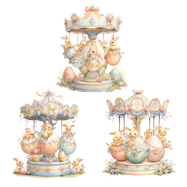 Watercolor Easter Clipart Bundle Pastel Eggs Cross Christian Graphics ...