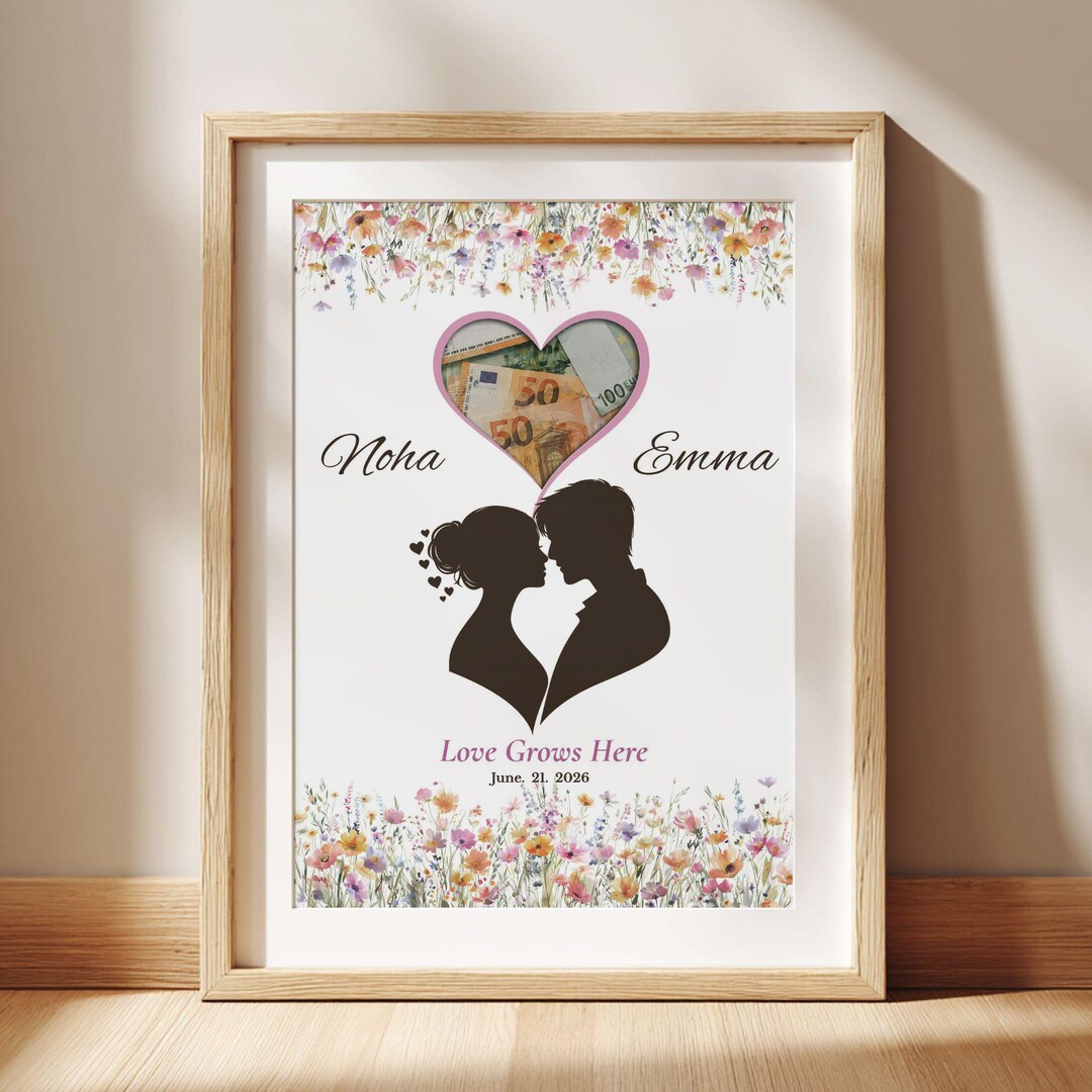Wedding Money Gift Printable Cash Gift Cut Out Template Editable ...
