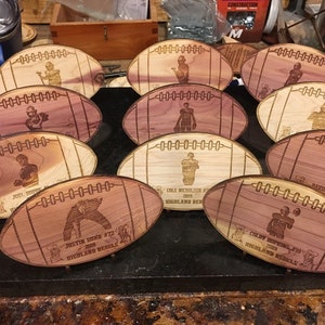Individual Football Player Plaques - Etsy