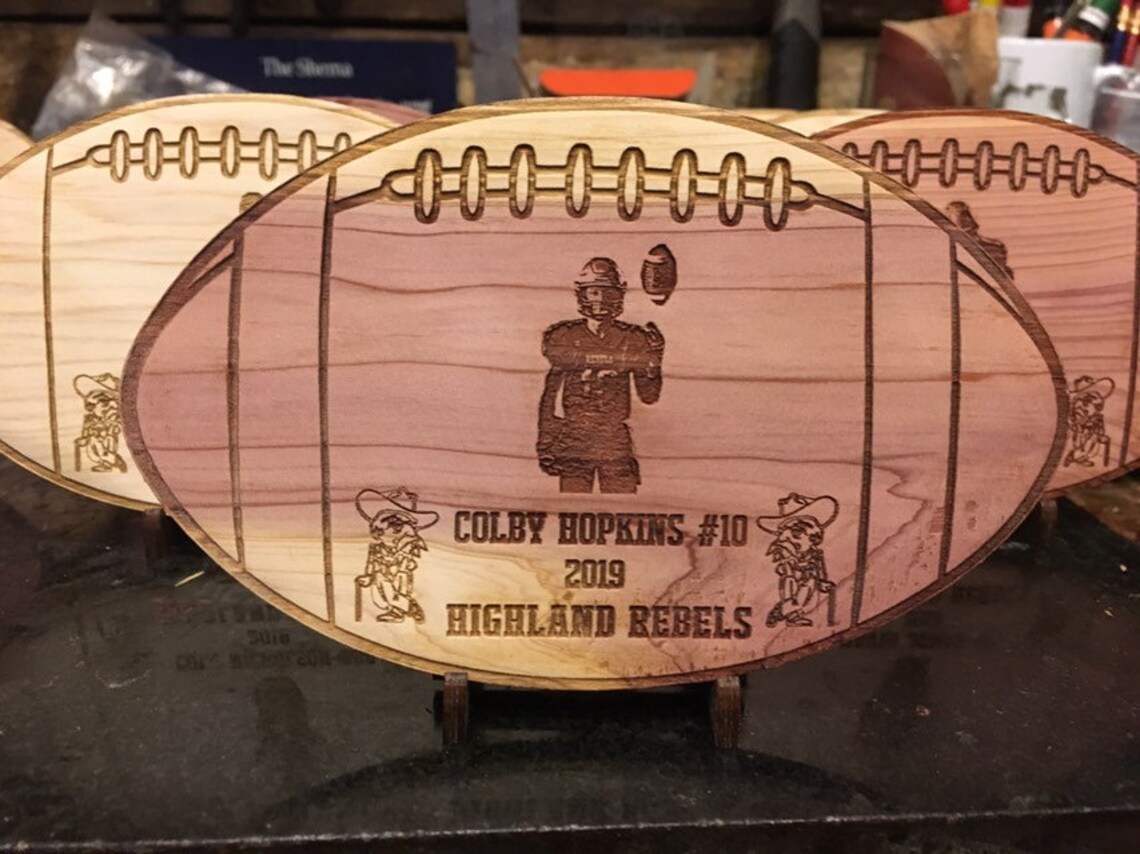 Individual Football Player Plaques | Etsy